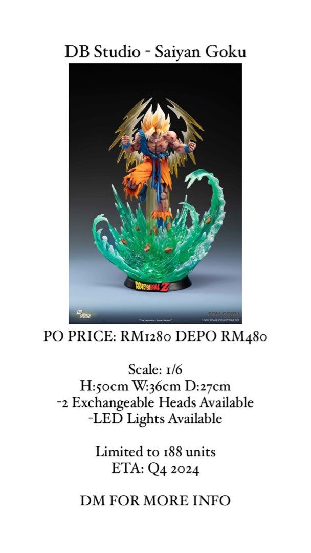 DB Studio - Saiyan Goku, Hobbies & Toys, Toys & Games on Carousell