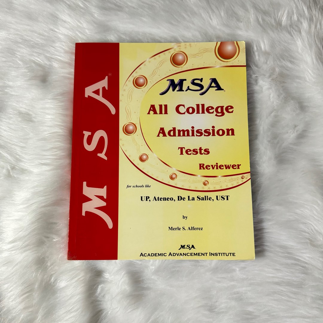 MSA All College Admission Tests Reviewer (UP, Ateneo, De La Salle, UST ...