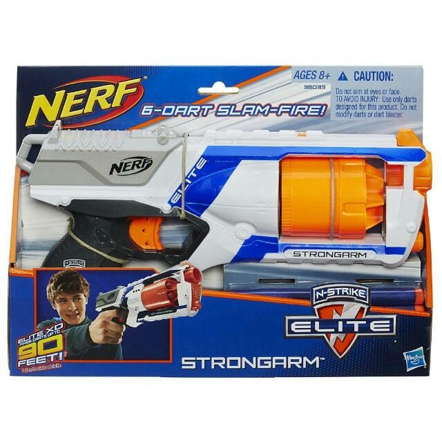 Nerf N Strike Elite Strongarm Toy Blaster With Rotating Barrel, Slam ...
