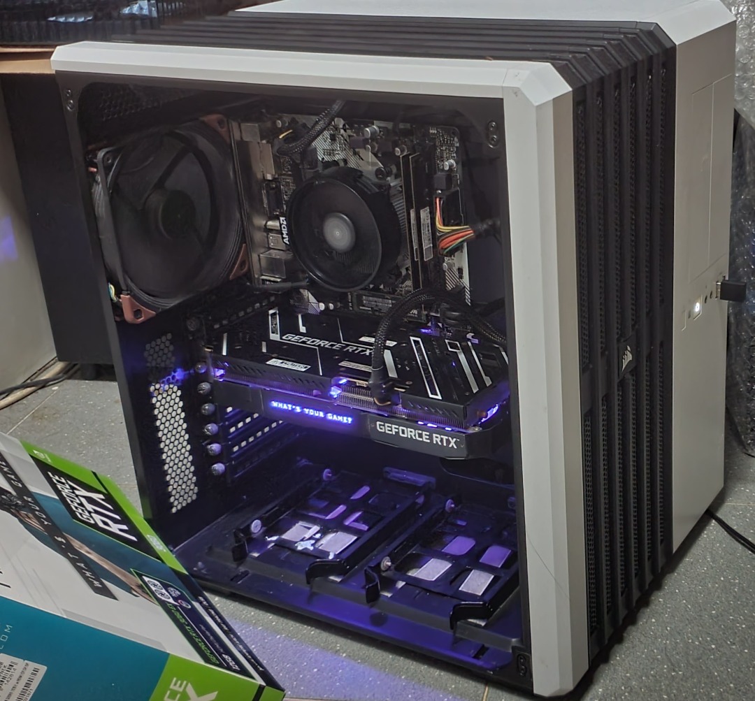 Nvidia RTX 3060 12GB GPU Ryzen AMD 5600 6 Core CPU Desktop Gaming PC ...