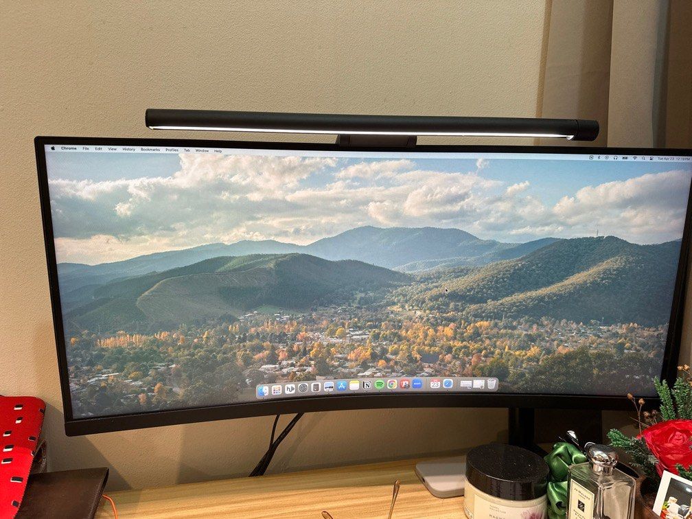 Oak color computer table, Furniture & Home Living, Kitchenware ...