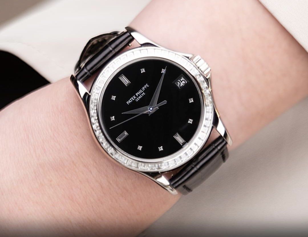 Patek 5118P Calatrava platinum with baguette diamonds, Luxury, Watches ...