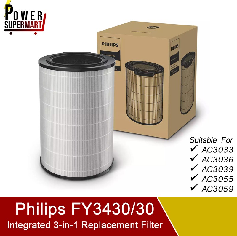Philips FY3430/30 Integrated 3-in-1 Genuine Replacement Filter. 36 ...