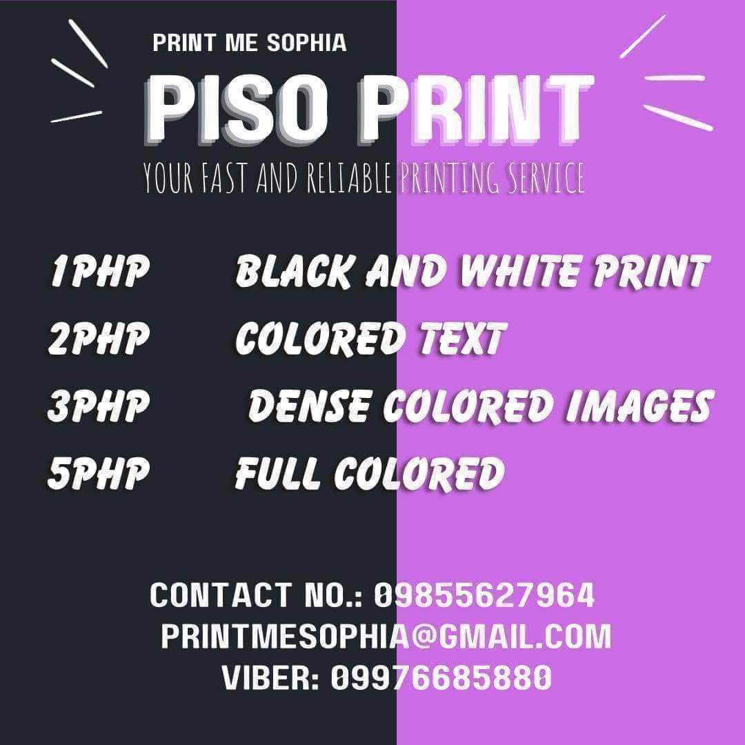 Piso Print, Announcements on Carousell