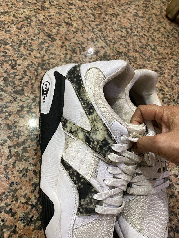 PUMA BLAZE MRBL LTHR BTS代言 鹿晗 白 大理石 慢跑 休閒鞋 男, 他的時尚, 鞋類, 運動鞋、球鞋在旋轉拍賣