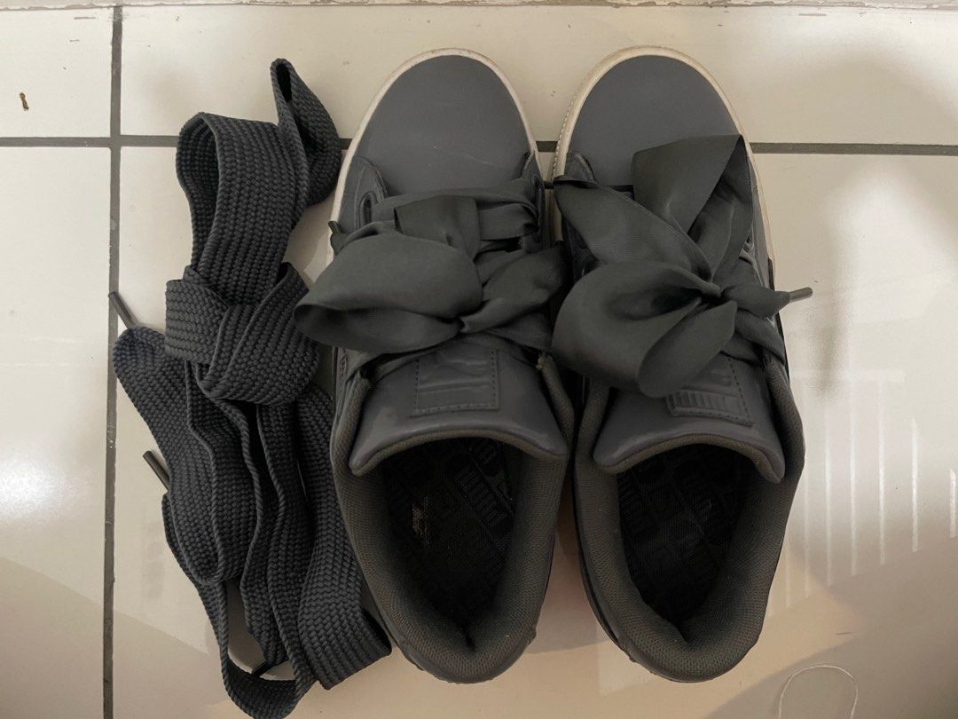 Puma Ribbon Sneakers - Grey, Women's Fashion, Footwear, Sneakers on ...