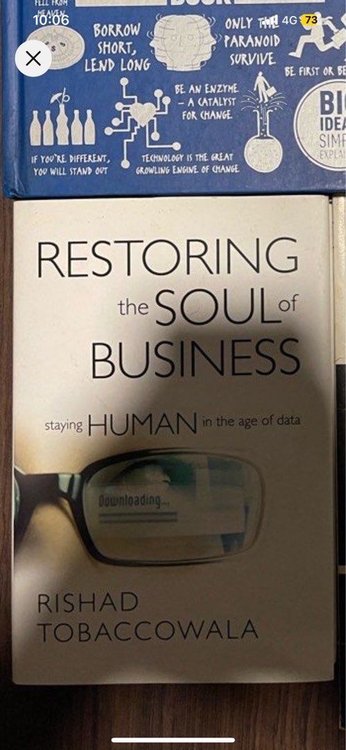Rishad Tobaccowala Restoring the Soul of Business: Staying Human in the Age of Data, Hobbies ...