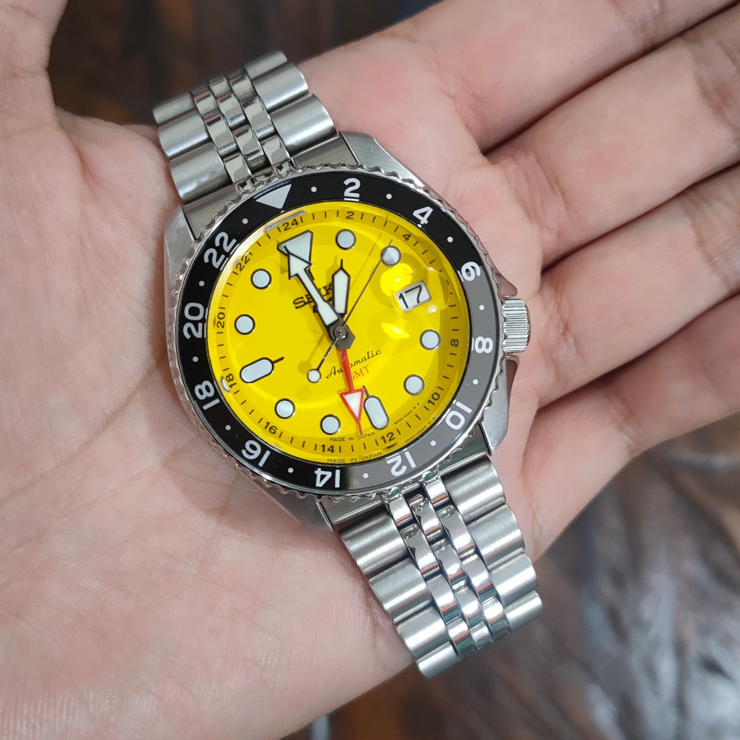 Seiko 5 Sports SKX GMT U.S. Special Creation YELLOW DIAL SSK017, Men's ...