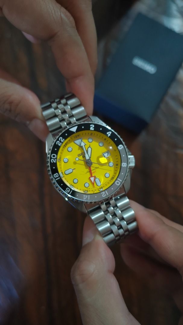 Seiko 5 Sports SKX GMT U.S. Special Creation YELLOW DIAL SSK017, Men's ...