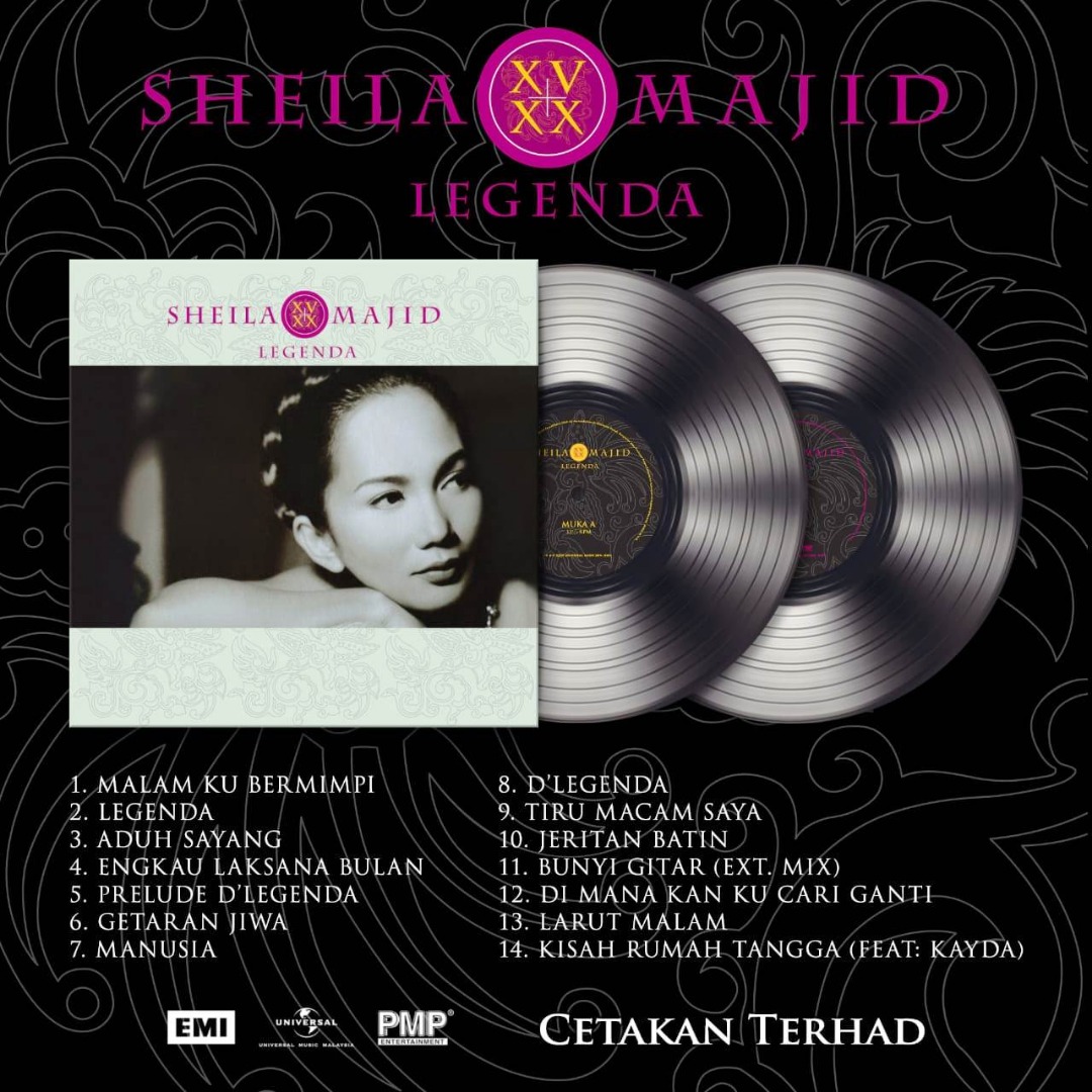 Sheila Majid XYVV Legenda Vinyl 2LP Piring Hitam Limited Set Original New And Sealed, Hobbies ...
