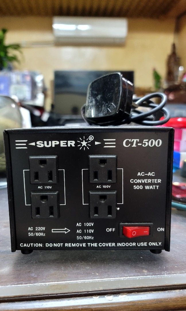 SUPER CT-500 變壓火牛 Super Voltage Converter, 家庭電器, 其他家庭電器 - Carousell
