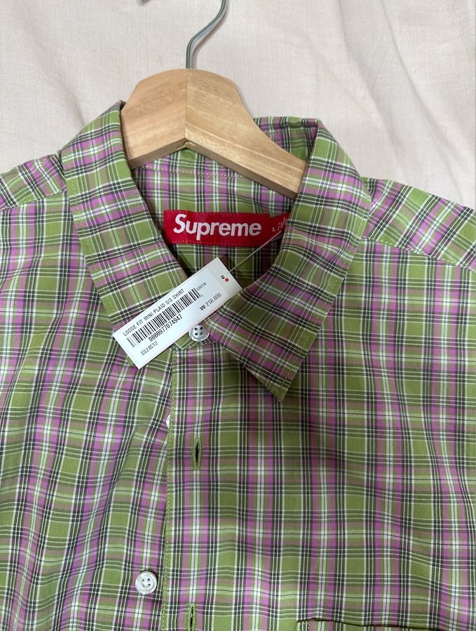 Supreme Loose Fit Mini Plaid 2024 S/S Shirt 襯衫全新, 他的 Supreme Loose Fit Mini Plaid 2024 S/S Shirt 襯衫全新, 他的