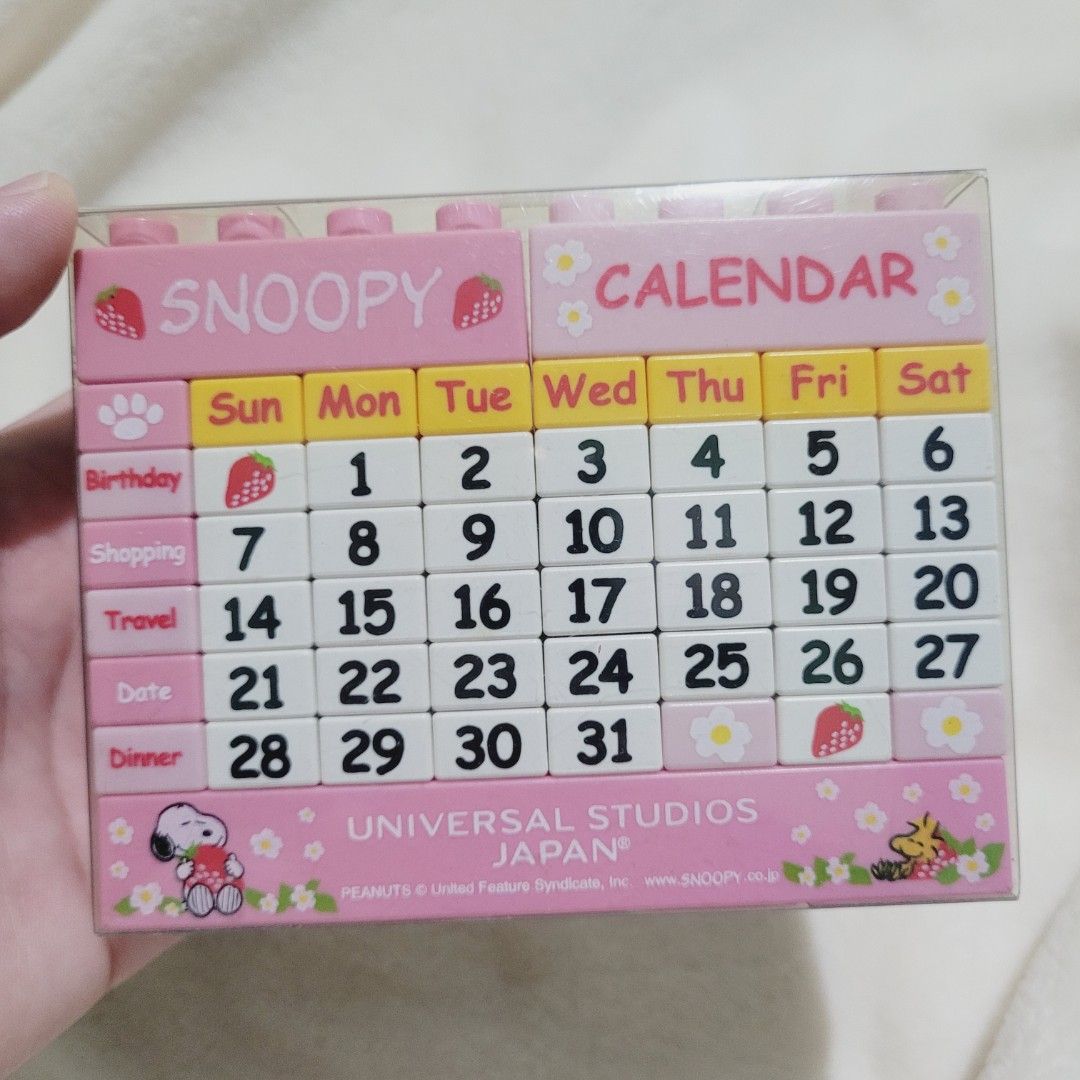 USJ Snoopy Strawberry Lego Calendar, Hobbies & Toys, Toys & Games on ...