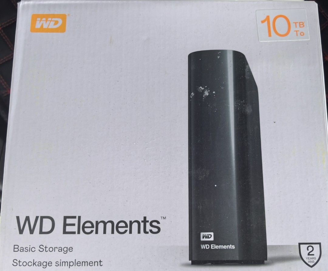 WD Elements Desktop HDD 10TB 電腦硬盤, 電腦＆科技, 電腦周邊及配件, 硬碟及儲存器 - Carousell