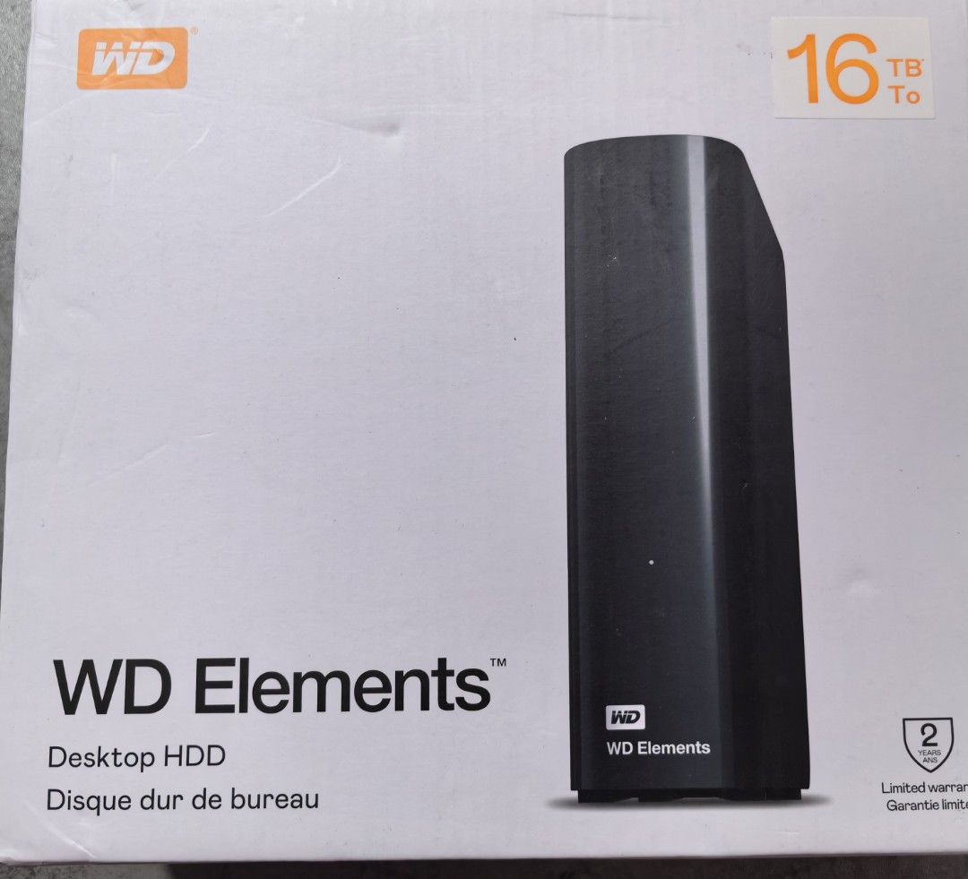 WD Elements Desktop HDD 10TB 電腦硬盤, 電腦＆科技, 電腦周邊及配件, 硬碟及儲存器 - Carousell