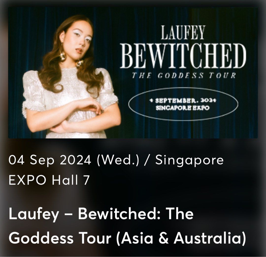 WTB/LF Laufey Bewitched: The Goddess Tour Tickets, Tickets & Vouchers ...