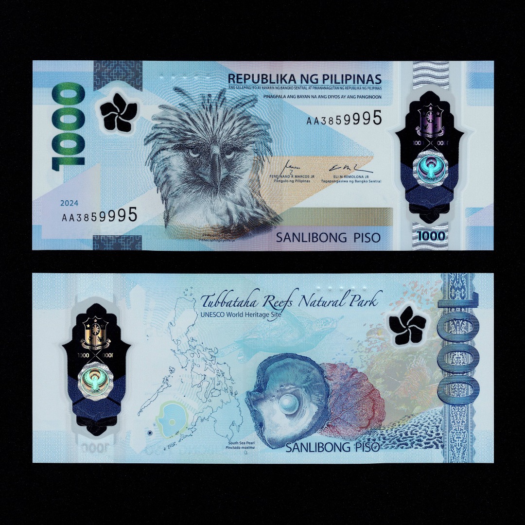 2024 PHILIPPINES 1,000 1000 PISO POLYMER P-230c UNC > PITHECOPHAGA ...