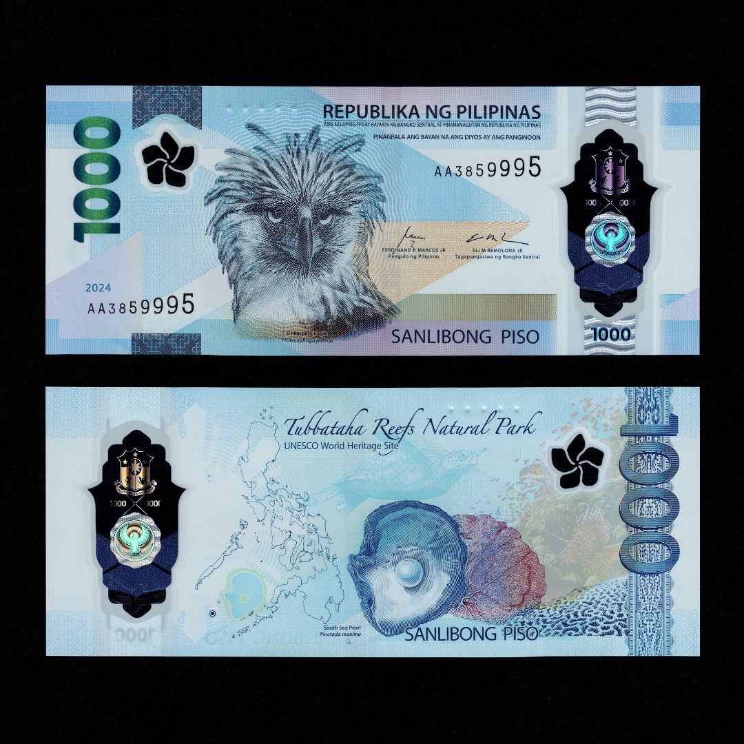 2024 PHILIPPINES 1,000 1000 PISO POLYMER P-230c UNC > PITHECOPHAGA ...