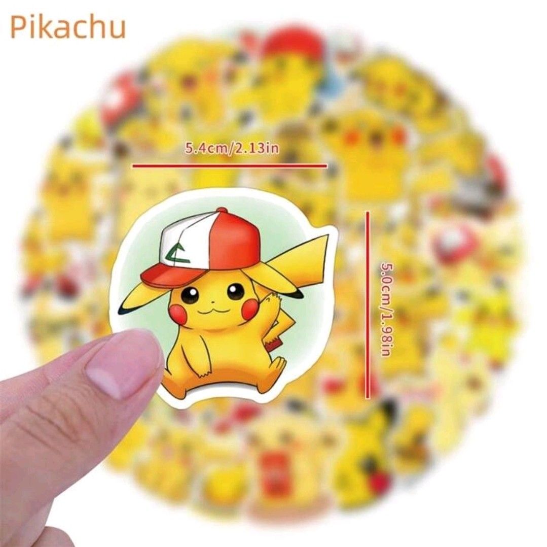 60PCS/SET! POKEMON PIKACHU STICKER! ALL DIFF DESIGNS! LAST SET ...