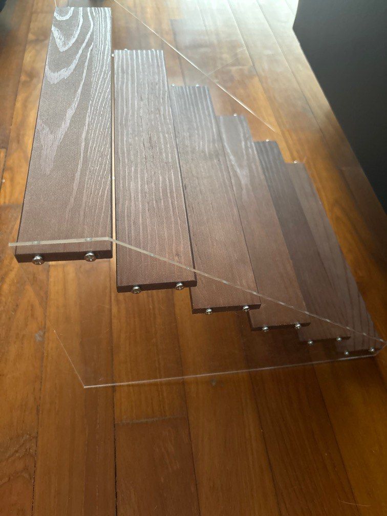 6 tier wooden display stand acrylic animation figure storage rack ...