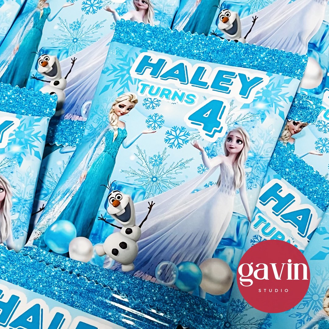 ️ Frozen Elsa Anna Chip Bags Customised Chip Bag Kids Birthday Goodie ...