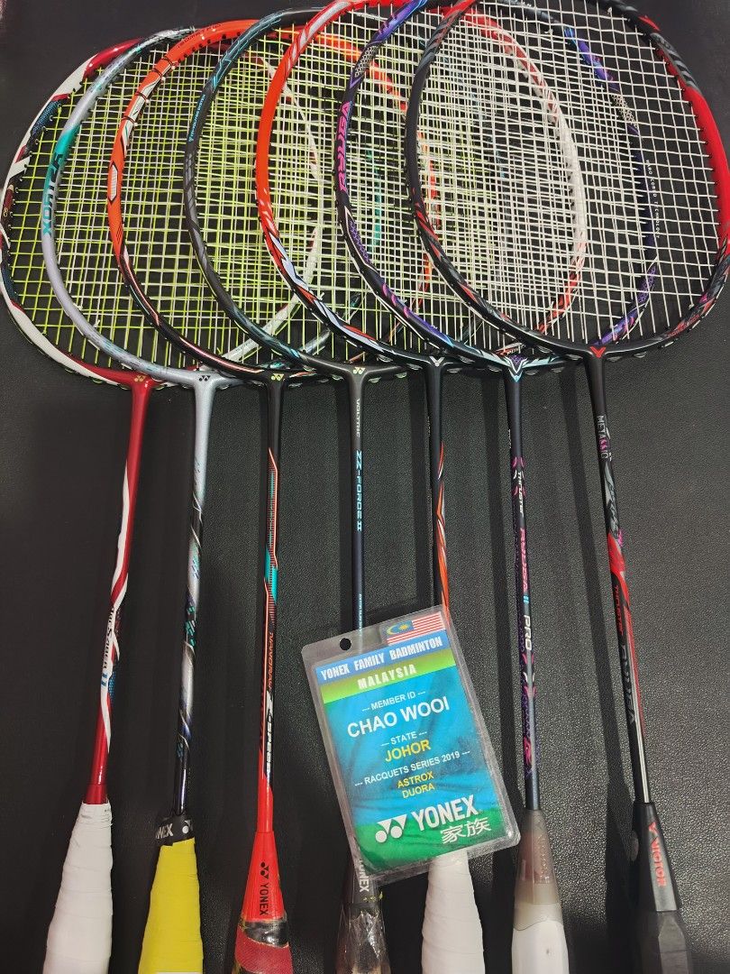 BADMINTON RACKET YONEX LINING VICTOR, Sports Equipment, Sports & Games ...