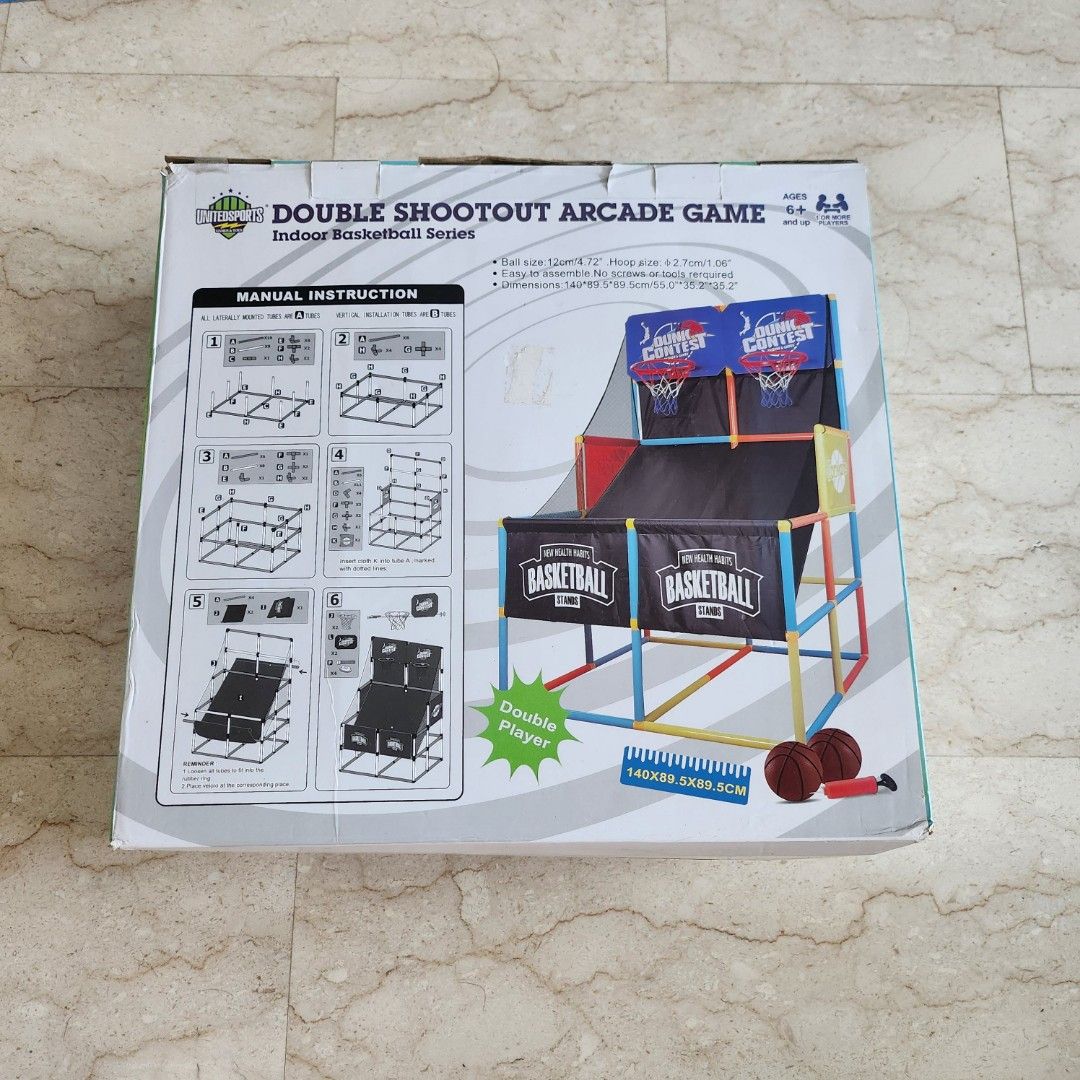 Basketball dunk / double shootout game / party game, Hobbies & Toys ...