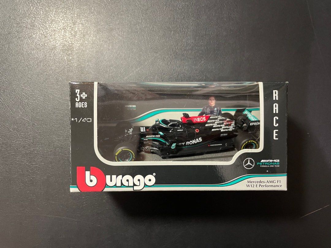 Bburago 1:43 F1 Mercedes AMG W12E Performance 77號 波特斯 正品 全新 收藏 模型車 紀念 ...