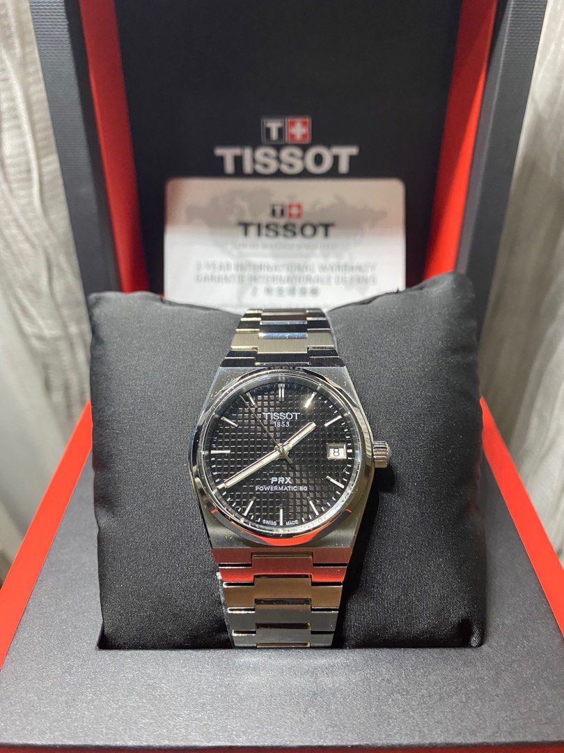 [Black Waffle Dial] Tissot PRX Powermatic 35mm, Luxury, Watches on ...