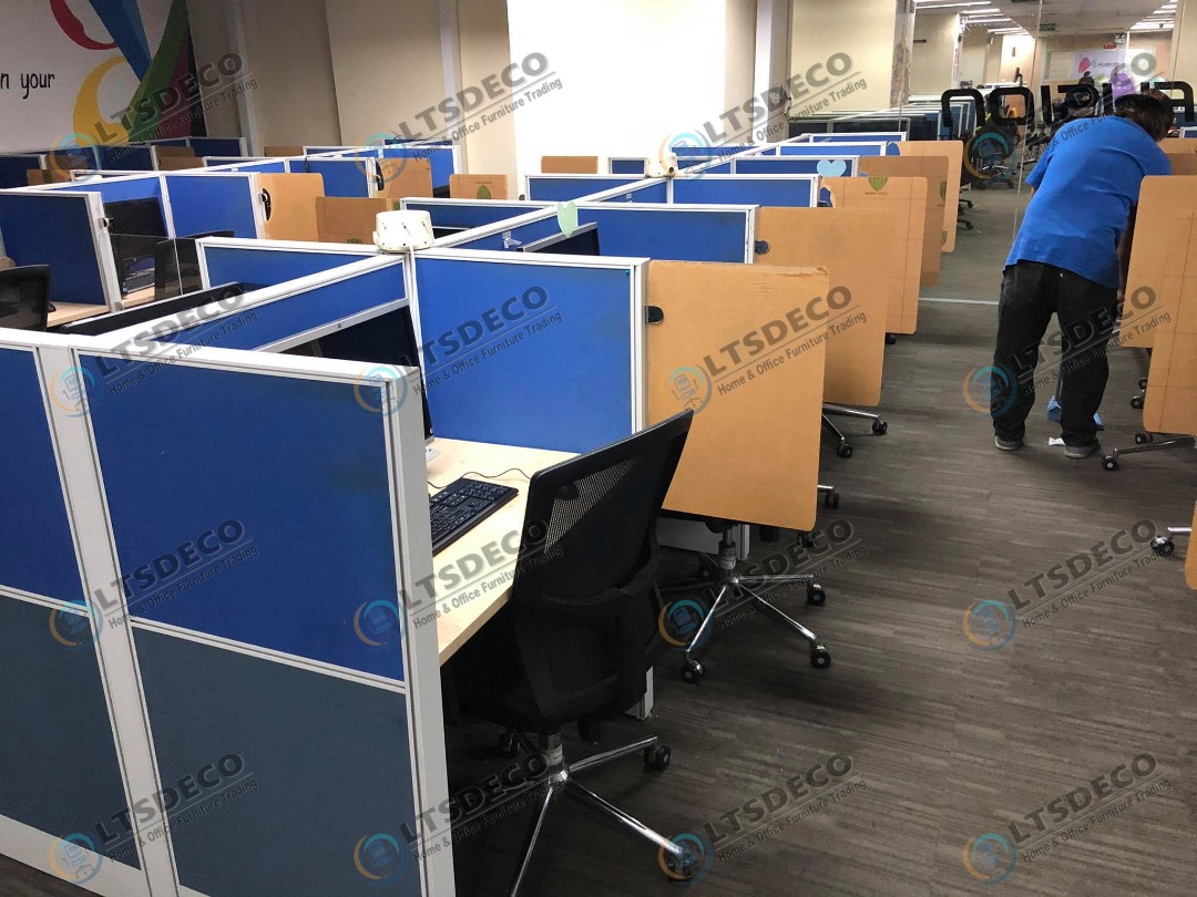 bpo' workstation full fabric office partition/ modular partition ...