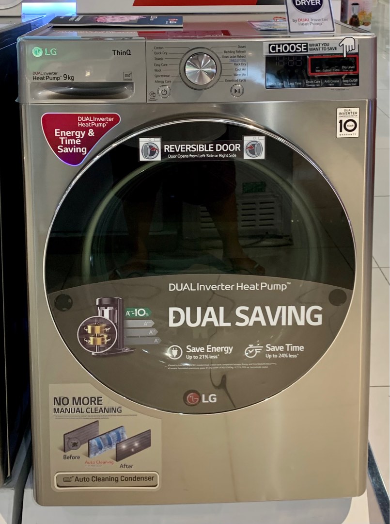 Brand New LG 9.0kg Heat Pump Inverter Dryer (RV09VHP2V), TV & Home Appliances, Washing Machines ...