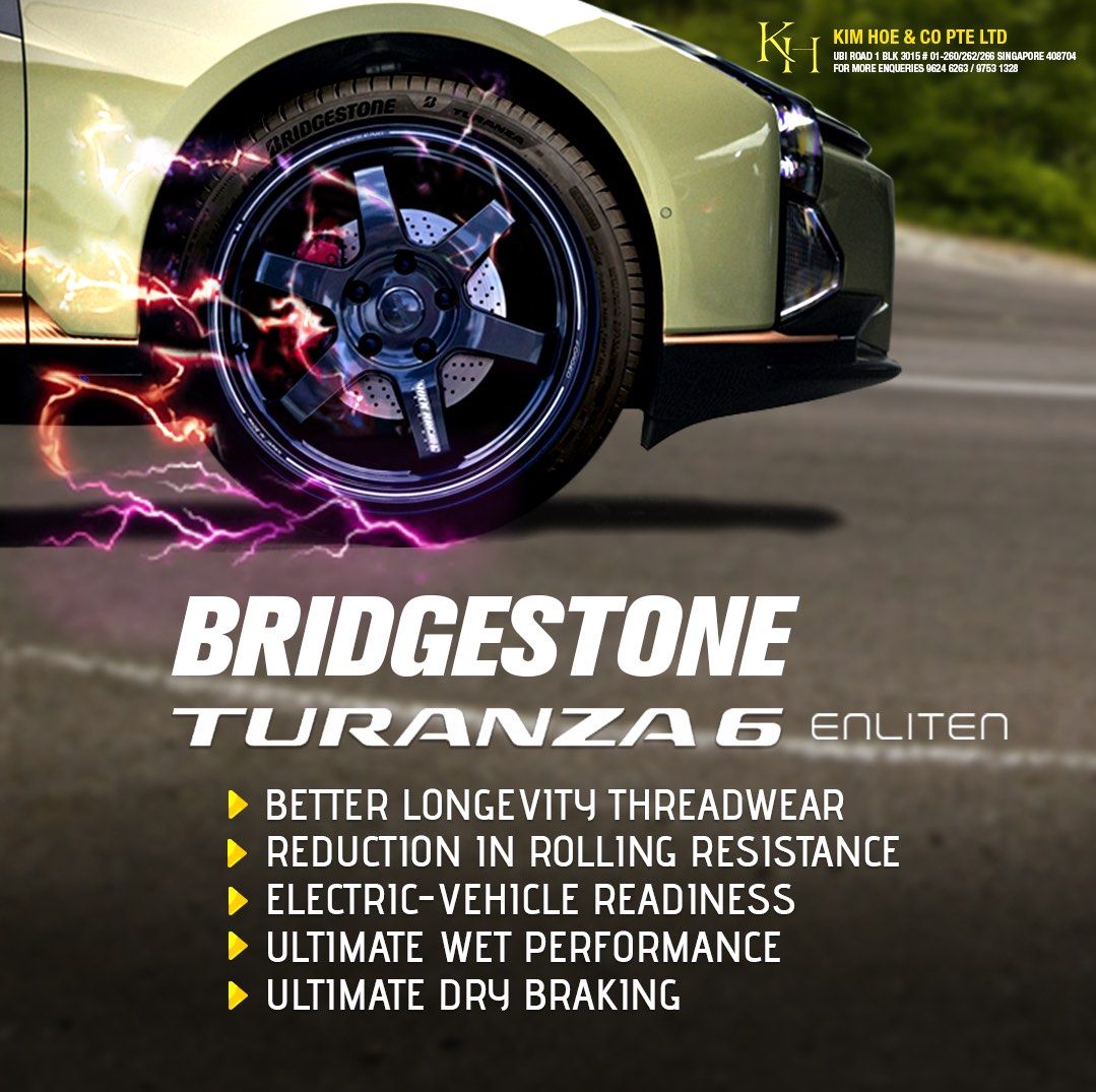 Bridgestone Turanza 6 Enliten 2024 SUPER SALES!!, Car Accessories, Tyres & Rims on Carousell