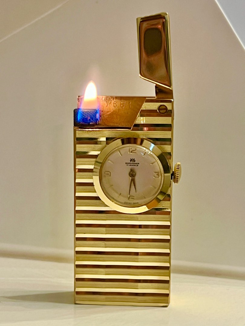 BUCHERER Lighter Vintage Watch Gold(gp), Hobbies & Toys, Memorabilia ...