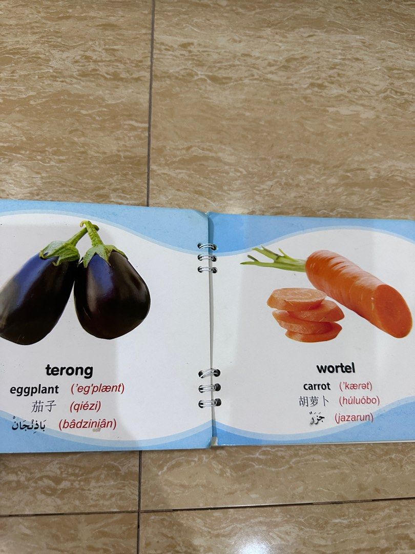 Children book buku pintar mengenal buah dan sayur, Buku & Alat Tulis ...