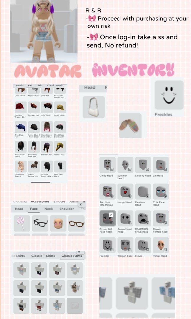 Girl roblox account, Video Gaming, Gaming Accessories, Game Gift Cards ...