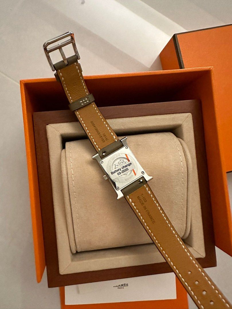 Cheapest 🔥 Diamond mother of pearl Hermes H heure watch 25mm diamond ...