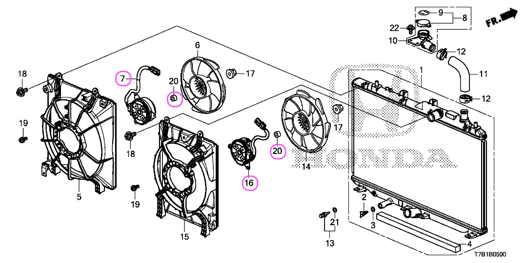 HONDA RU3 RU4 VEZEL HYBRID 水箱風扇摩打 MOTOR COOLING FAN RADIATOR, 汽車配件, 改裝 ...