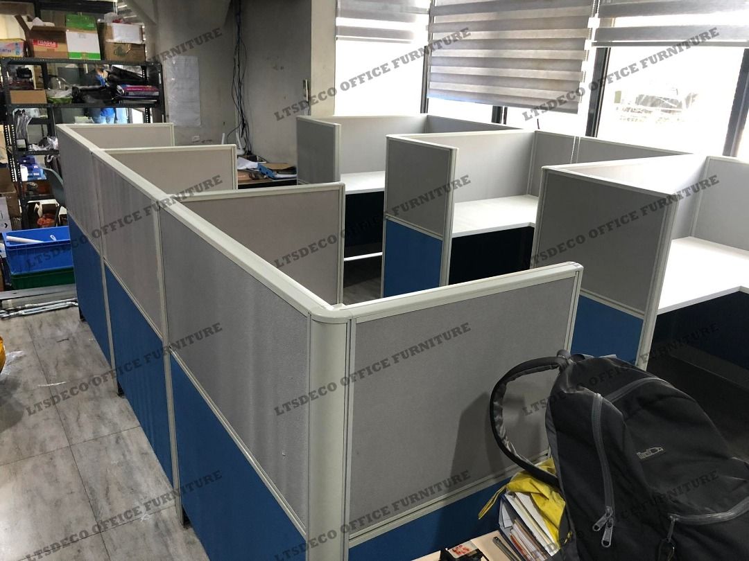 L shape workstation full fabric/ office partition/ modular partition ...