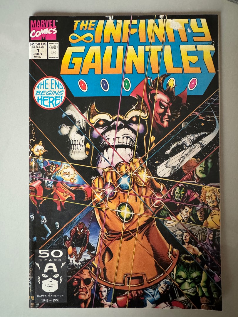 Marvel Comic The Infinity Gauntlet, Hobbies & Toys, Books & Magazines ...