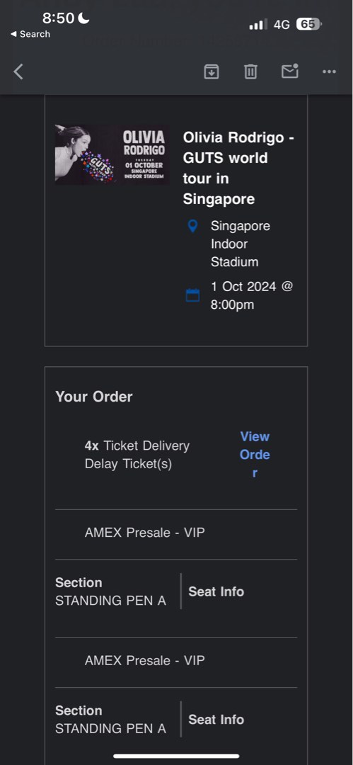 Olivia Rodrigo: Guts World Tour 1x VIP, Tickets & Vouchers, Event ...