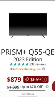 PRISM+ Q55 Quantum Edition [2023 Model] | 4K Google TV | 55 inch ...