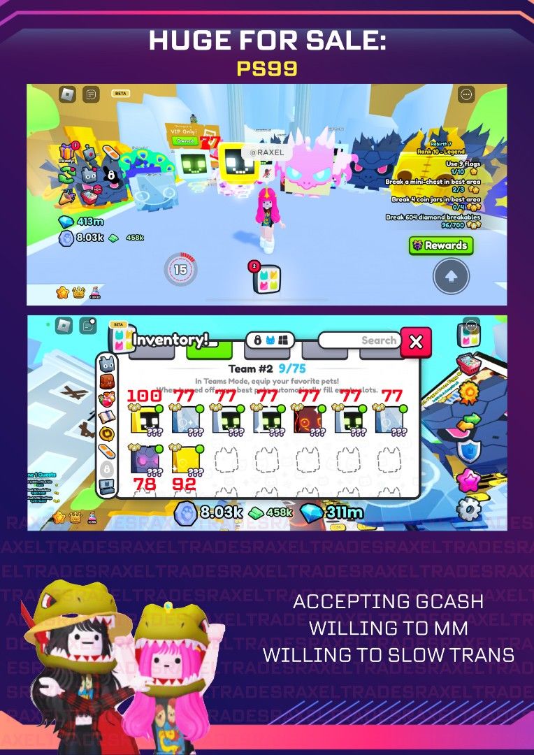 PSX AND PS99 HUGES, Video Gaming, Gaming Accessories, In-Game Products ...