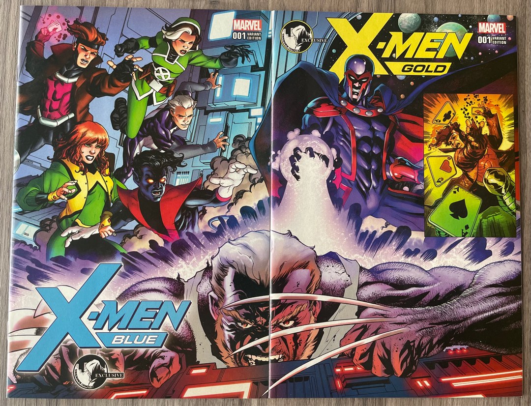 X-MEN : GOLD #1 & X-MEN : BLUE #1 ( MIKE MCKONE EXCLUSIVE CONNECTING 2 ...