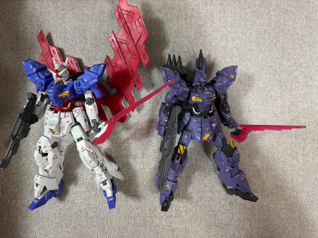 高達模型 hguc hg moon gundam varguil Ams-123x 一對 共兩個 消光 水貼 滲線, 興趣及遊戲, 玩具 ...