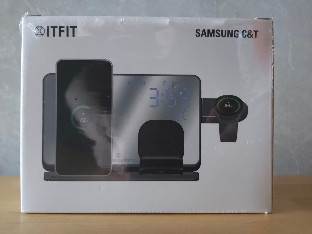 （全新） ITFIT by Samsung C&T 三合一多功能無線充電板, 手提電話, 電話及其他裝置配件, 電池及充電器 - Carousell