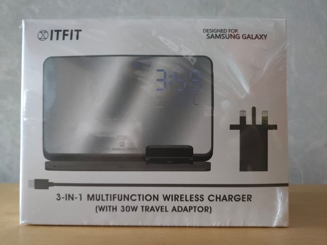 （全新） ITFIT by Samsung C&T 三合一多功能無線充電板, 手提電話, 電話及其他裝置配件, 電池及充電器 - Carousell