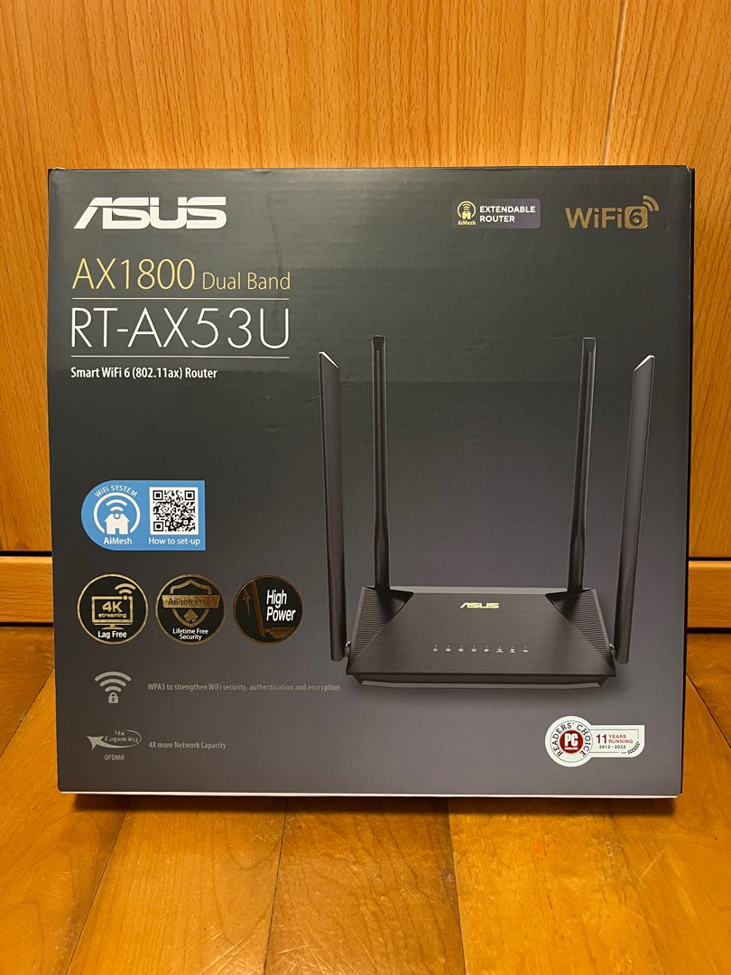 ASUS AX1800 Dual Band Smart WiFi 6 Router, 電腦＆科技, 電腦周邊及配件, Wifi及上網相關產品 ...