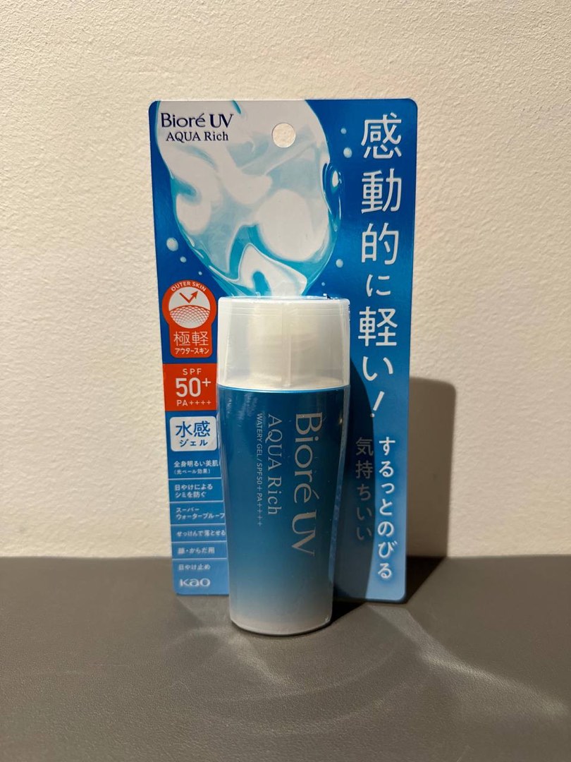 Biore UV Aqua Rich Watery Gel SPF50+, Beauty & Personal Care, Face ...