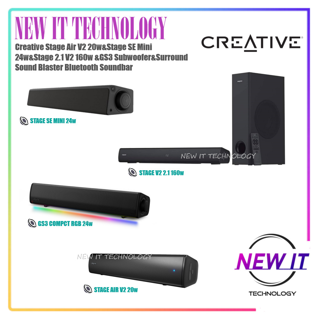 Creative Stage Air V2 20w & Stage SE Mini 24w & Stage 2.1 V2 160w ...