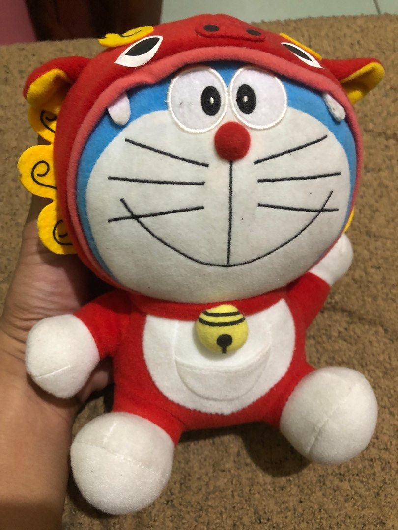 Doraemon red dragon collectible plush toy, Hobbies & Toys, Toys & Games ...